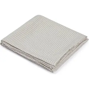 MAJKA Savannah Stripes Tablecloths - Oyster & Stone - 62" X 108"